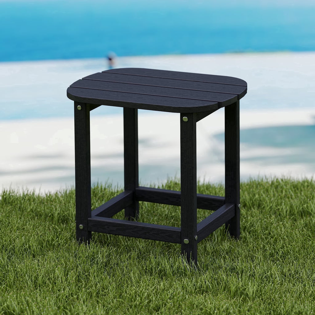 Cobiod Outdoor HDPE End Table 14.1 x 18.6 Inch，All Weather Patio End T ...